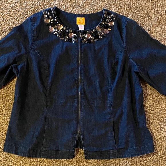 Ruby Rd. | Jackets & Coats | Ruby Rd Size 2 W Midnight Blue Denim ...